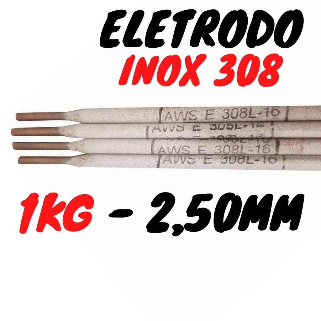 1kg Eletrodo de Aço Inox 308 de 2,50mm | Shopee Brasil