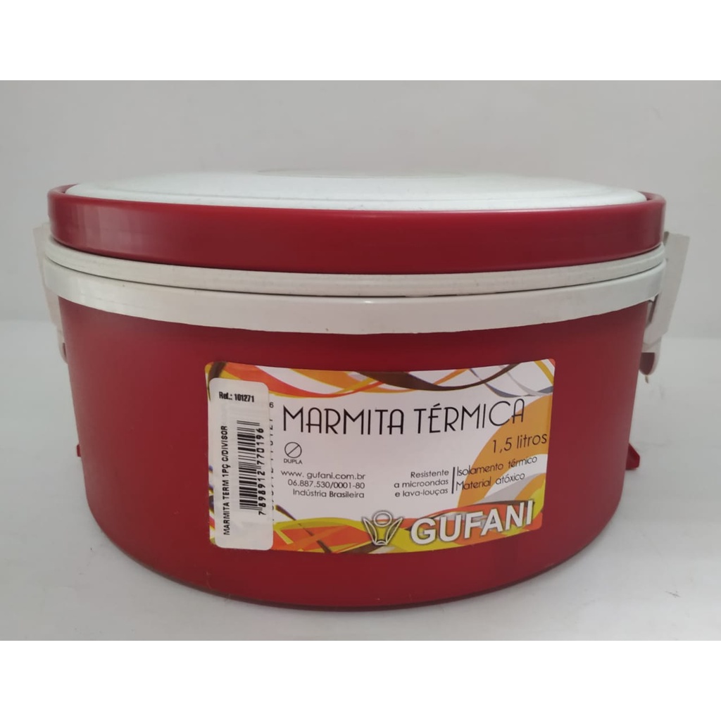 Marmita Térmica Gufani 1,5 Litro | Shopee Brasil