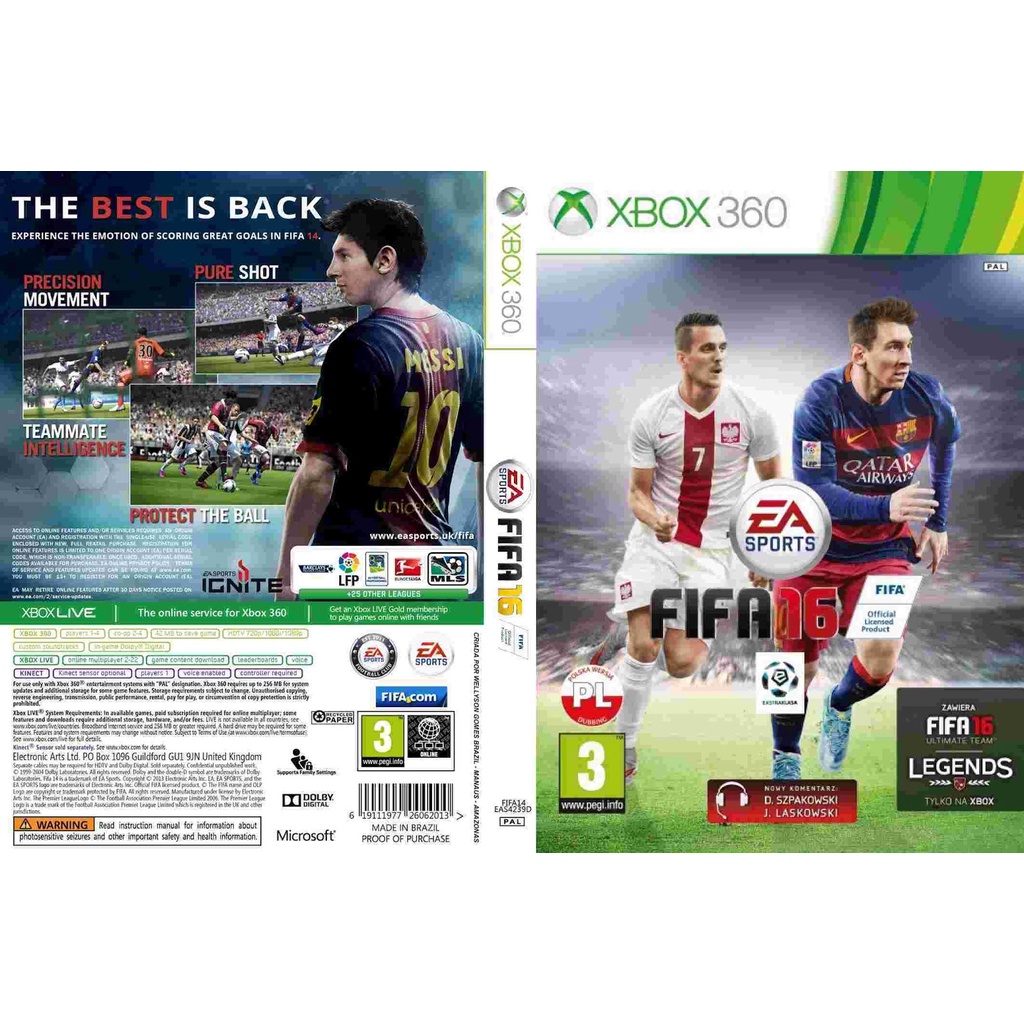 Fifa 2016 P/ XBOX360 (LTU/LT/JTAG/RGH) | Shopee Brasil