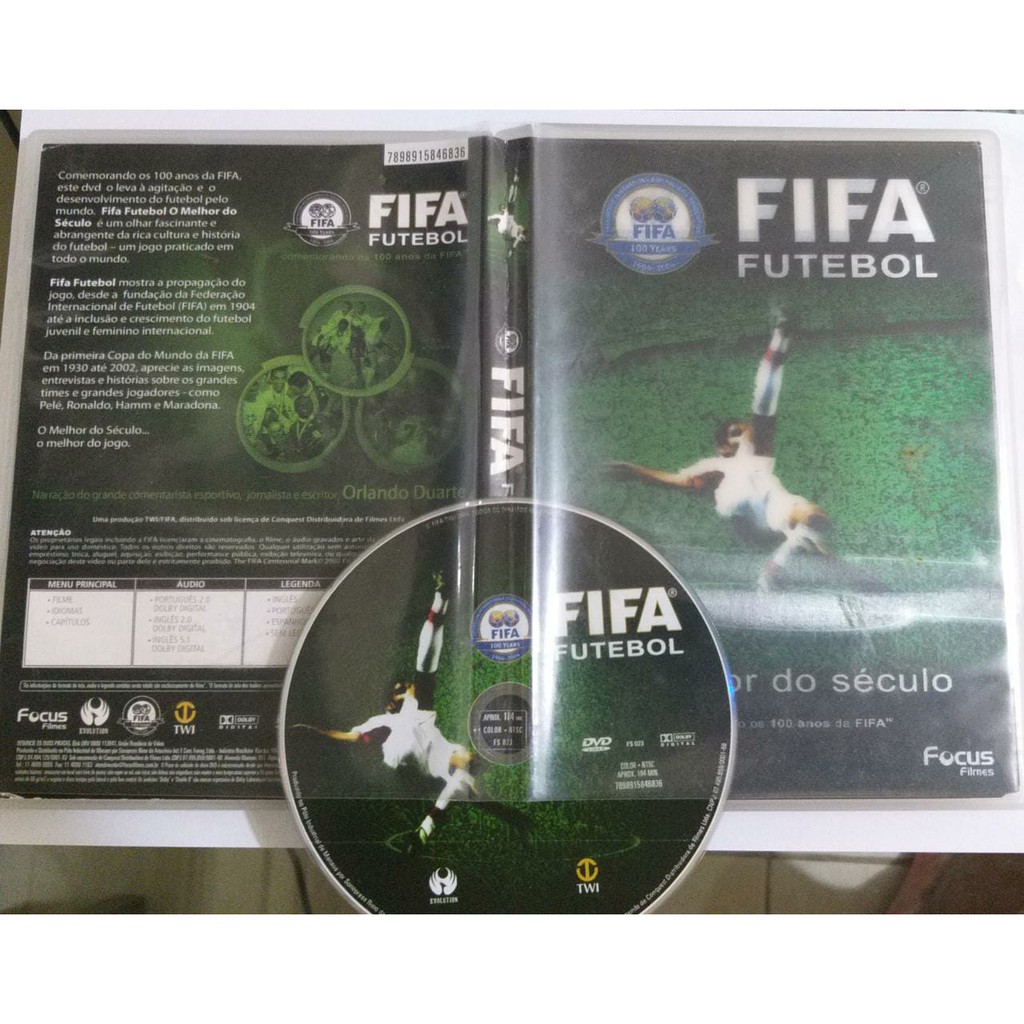 DVD FIFA FUTEBOL O MELHOR DO SÉCULO 1906 A 2004 | Shopee Brasil
