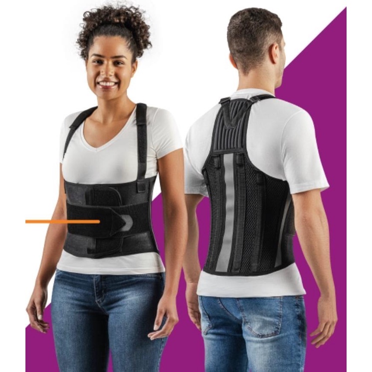 Colete Corretor de postura Putti Comfort Air Lombar Corrida Postural ...