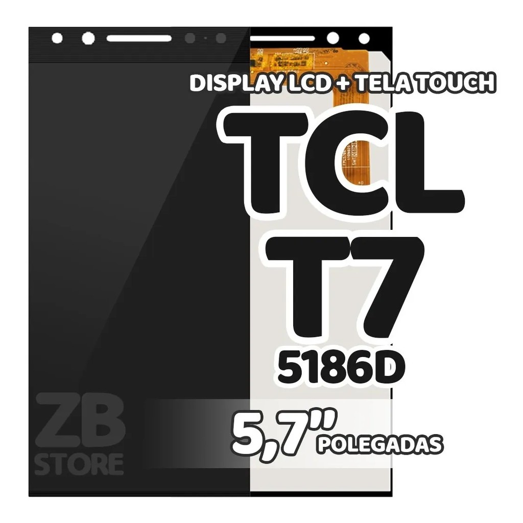 Frontal Completa Display Lcd + Tela Touch TCL T7 5186D - 5.7" Polegadas (Preto) | Shopee Brasil