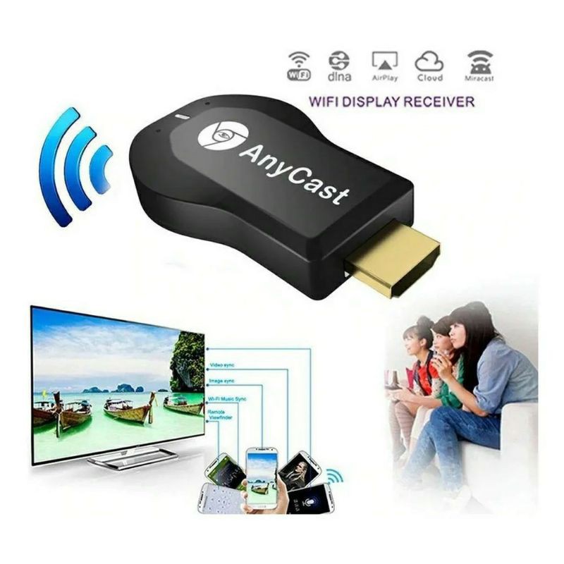 Anycast M4 Plus Dongle receptor de vídeo sem fio estilo Chrome Cast (Miracast, Wecast, HDMI ...