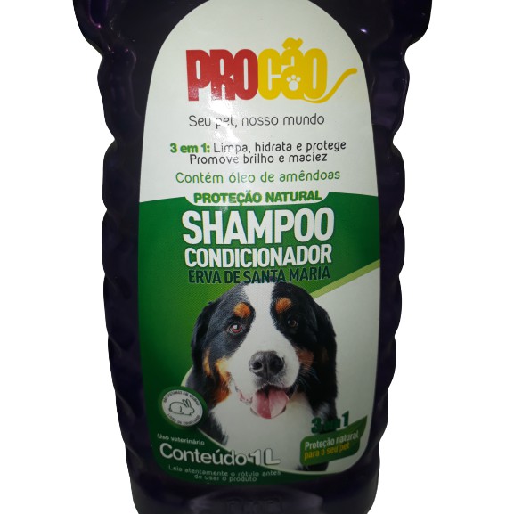 shampoo e condicionador para cães procão 1 litro erva de santa maria ...