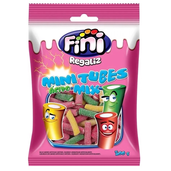 Fini Mini Tubes Mix Azedinho 1kg | Shopee Brasil