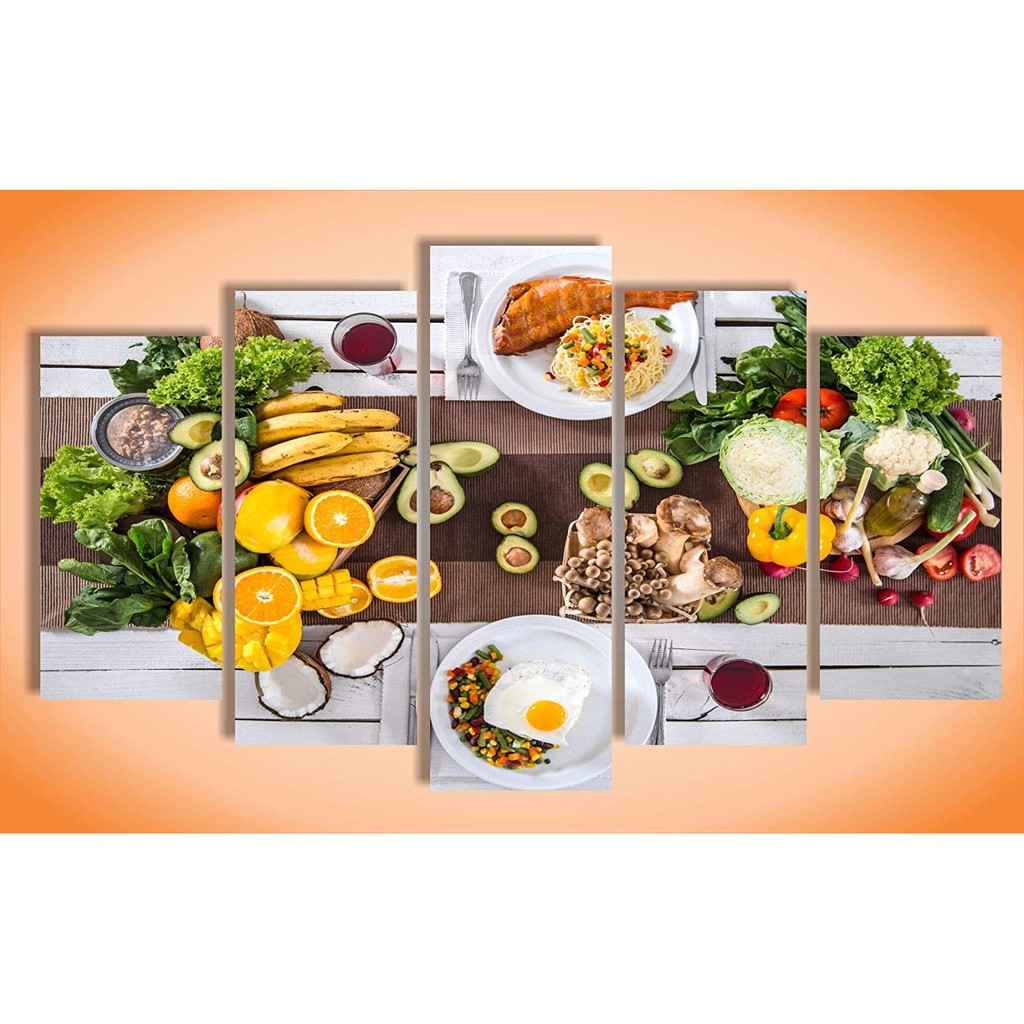 Quadro Decorativo Mosaico Comida Restaurante Bares Frutas | Shopee Brasil
