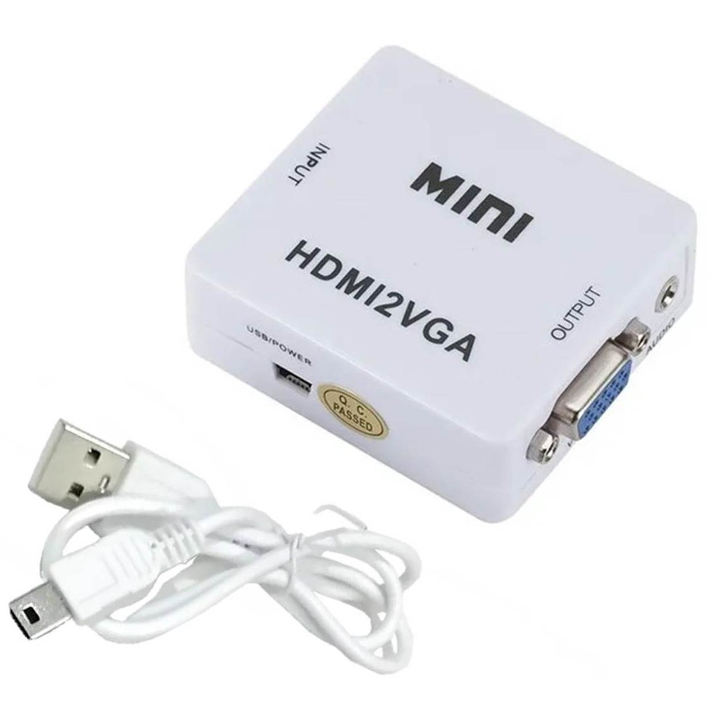 Conversor Adaptador Hdmi2 Para Vga Hdmi X Vga + Cabo | Shopee Brasil