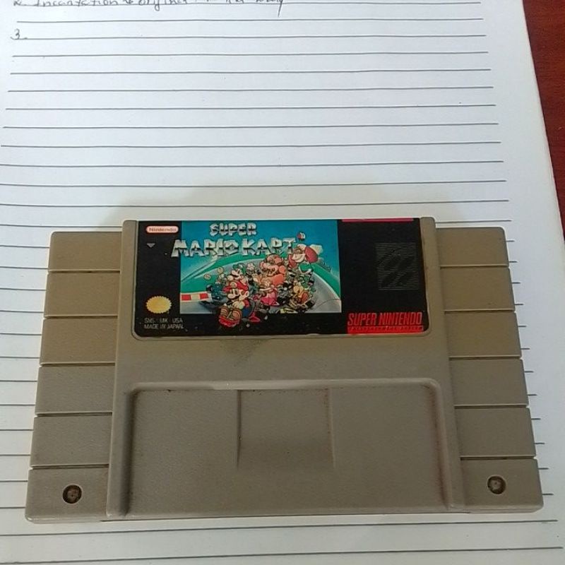 Cartucho de super Nintendo Mario kart original | Shopee Brasil