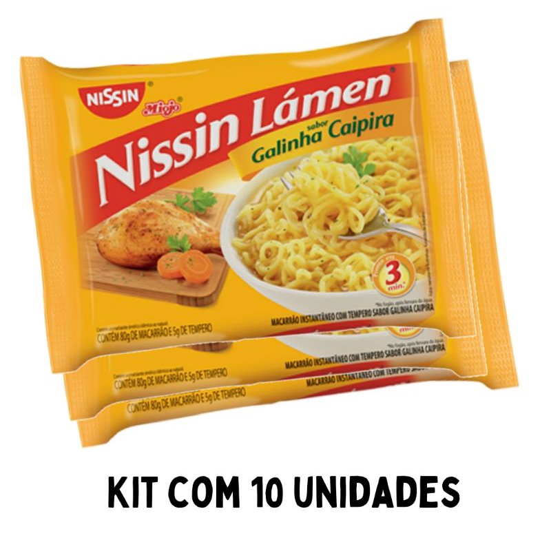 Nissin miojo kit com 10 unidades | Shopee Brasil
