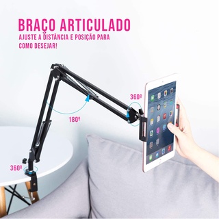 Suporte p/ Tablet ou Celular de Mesa Articulável Base Fixa | Shopee Brasil