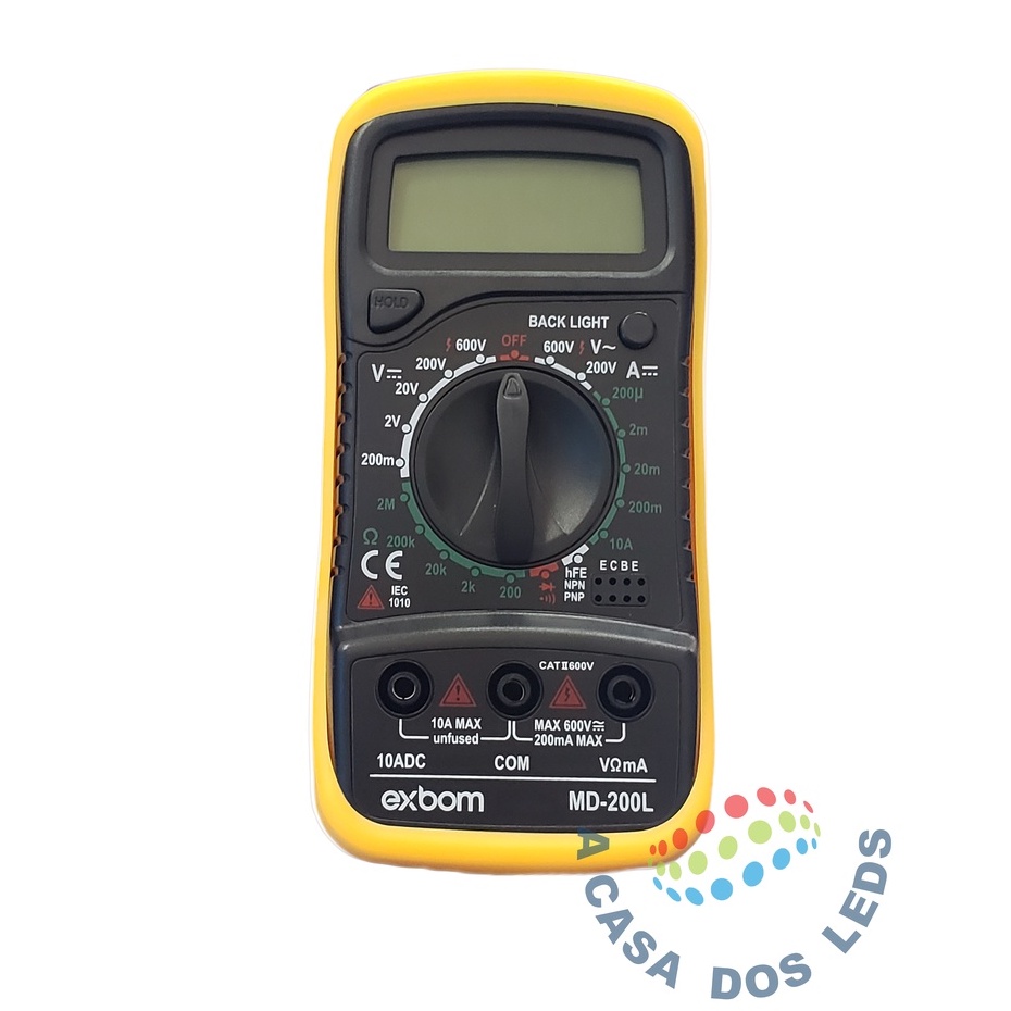 Multímetro Digital Profissional Com Bip E Iluminação | Shopee Brasil