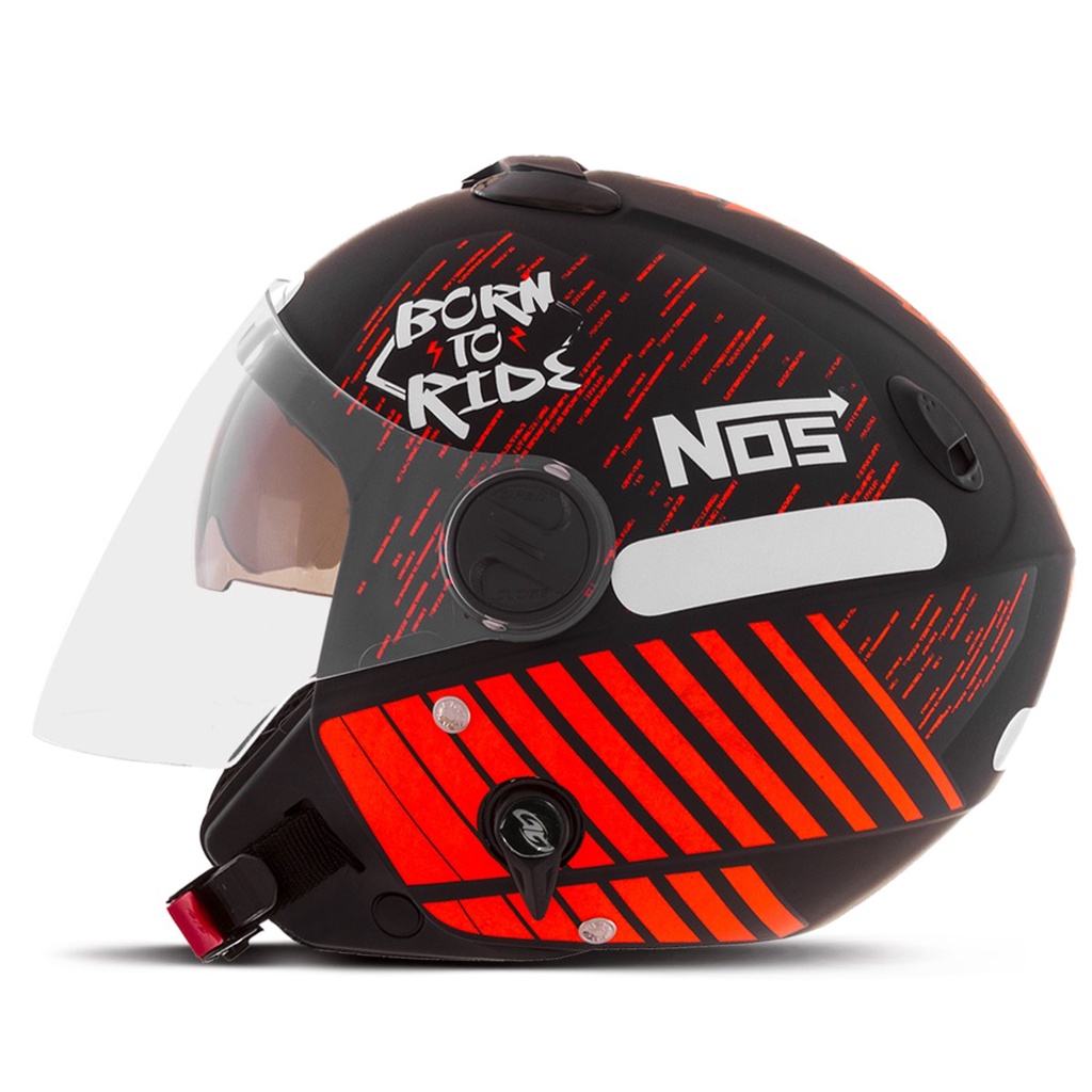 Capacete Aberto Masculino Feminino Pro Tork New Atomic Nos Born To Ride 2022 Preto E Laranja ...