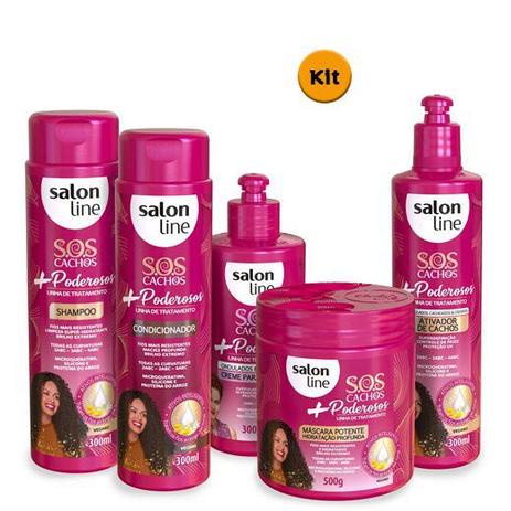 Kit SOS Cachos + Poderosos 2ABC e 3ABC Salon Line - 5 produtos | Shopee ...