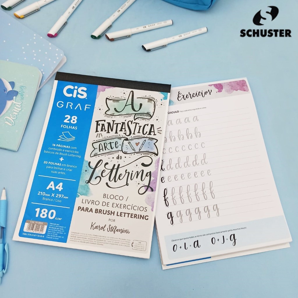Bloco/Livro de Exercícios para Lettering – Cis | Shopee Brasil