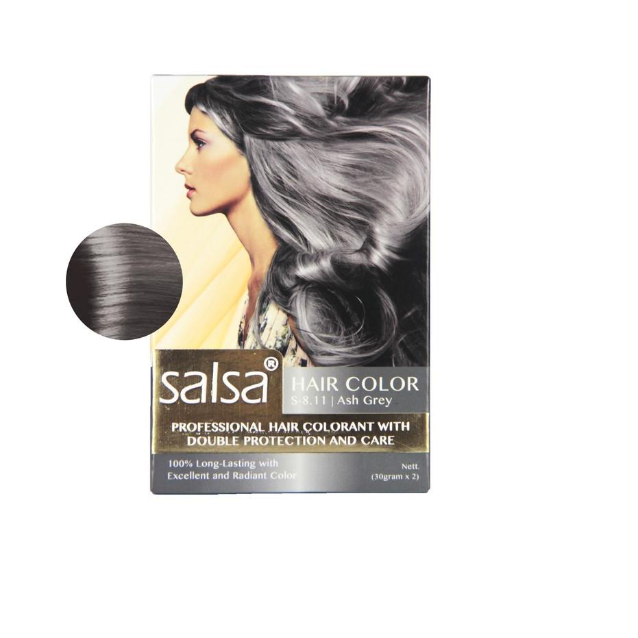 Melhor Presilha De Cabelo SALSA Color (S-8.11 ASH Gray) | Shopee Brasil