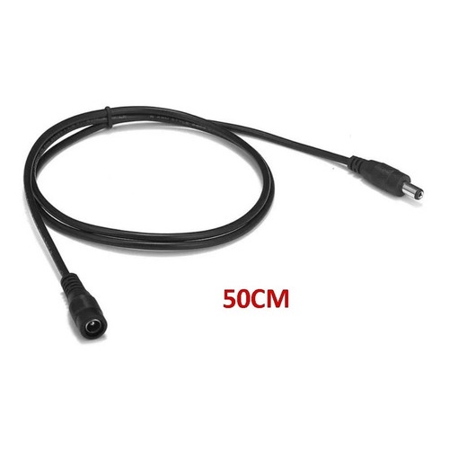 Cabo Extensor Plug Dc P4 50cm 12v Para Fita Led Cftv | Shopee Brasil