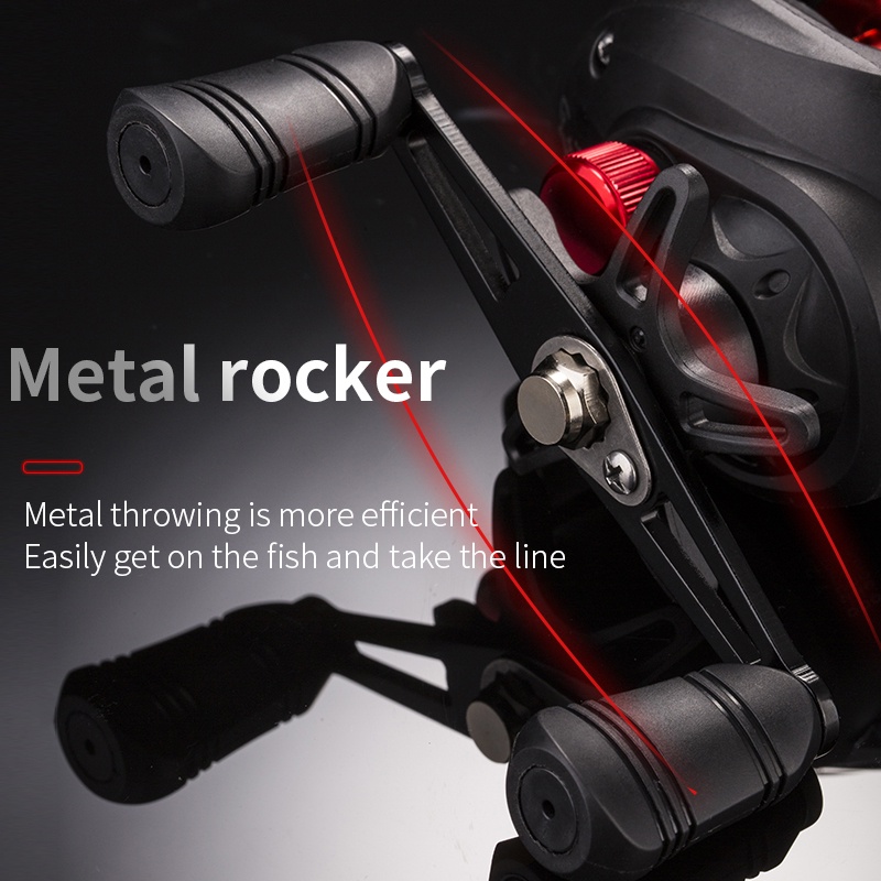 Carretilha de Pesca Anti Cabeleira 18 Rolamentos Freio Magnético 7.2:1 Mão Esquerda/Direita ...