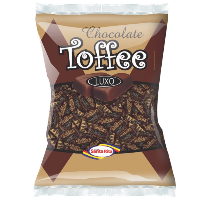 Bala Toffee Chocolate Mastigável 600g Santa Rita | Shopee Brasil