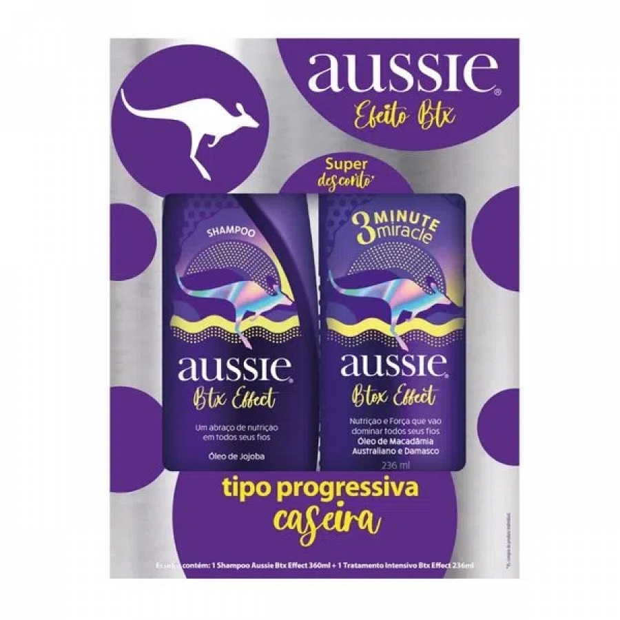 Kit Aussie - Progressiva Caseira - Efeito BTX | Shopee Brasil
