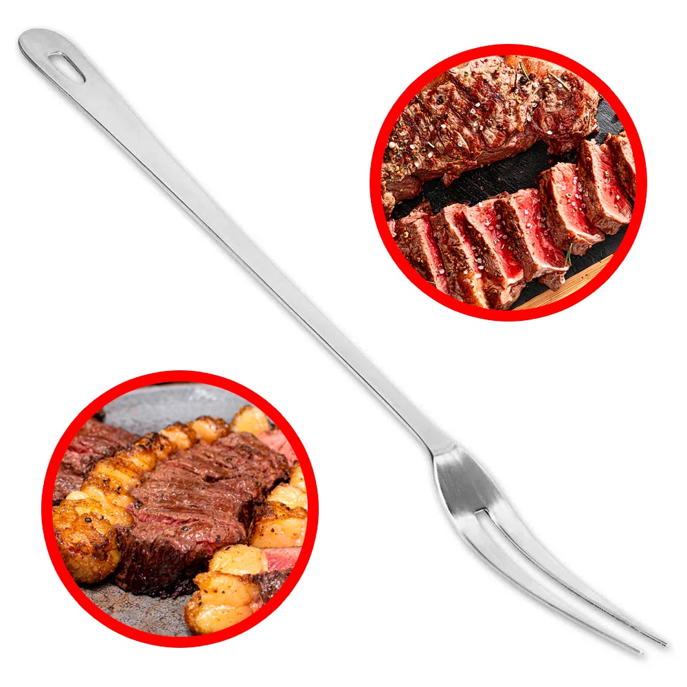 Garfo Grande Utensílios Cozinha CHurrasco 35 cm | Shopee Brasil