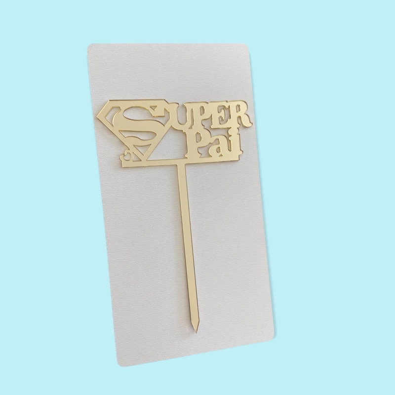 Topper Acrílico Super Pai ref:213,Topper Angel Doce Sonho,topo de bolo | Shopee Brasil