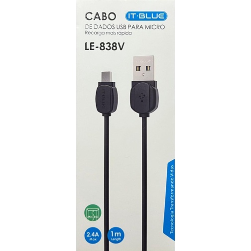Cabo It-blue Micro Usb V8 (diversos Modelos) 1 Metro 2.4a | Shopee Brasil
