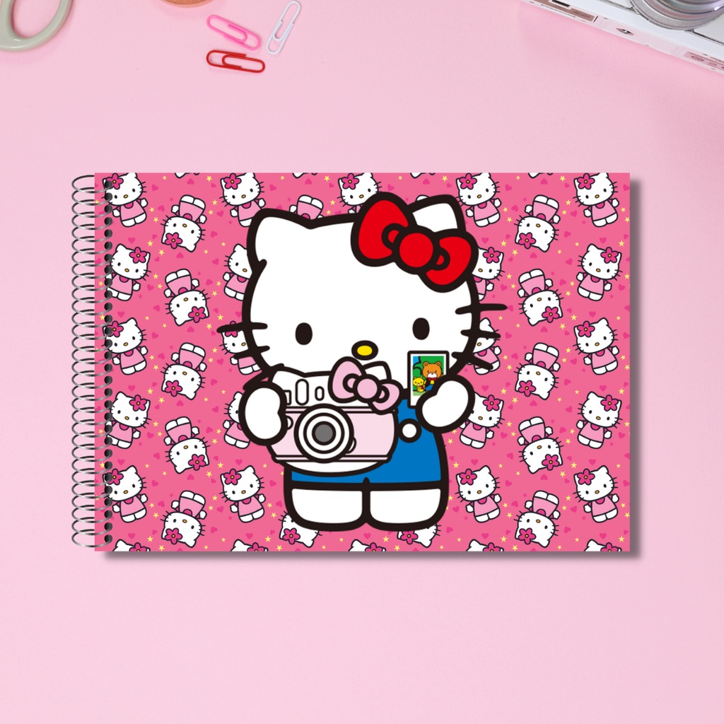Caderno de Desenho Capa Mole Flexível com 96 folhas - Hello Kitty ...
