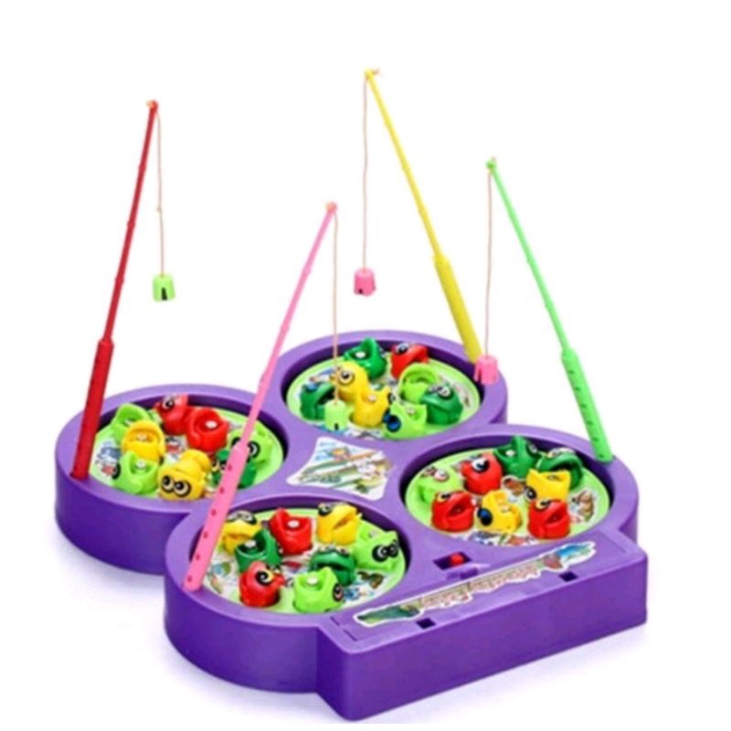Brinquedo Pescaria Maluca Pega Peixe Com Imã 32 Peixes E 4 Varas Jogo ...