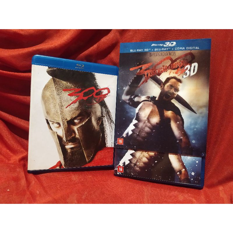 Blu-ray kit 300 e 300 ascensão do império 2D e 3D - 3 discos | Shopee Brasil