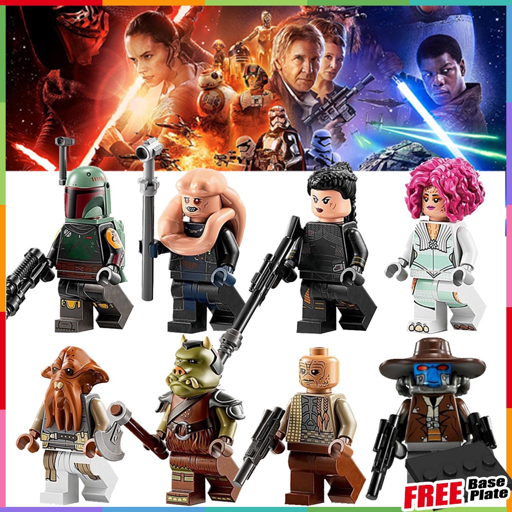 Star Wars Minifigures Boba Fett Fnec Shangked Bib Fortuna Theelin ...
