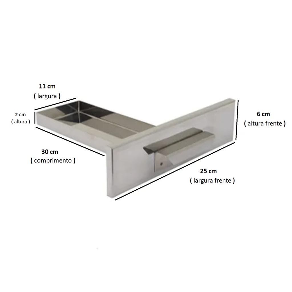 Gaveta Cinzeiro Para Churrasqueira Pré Moldada 11x30 Inox 430 Top ...