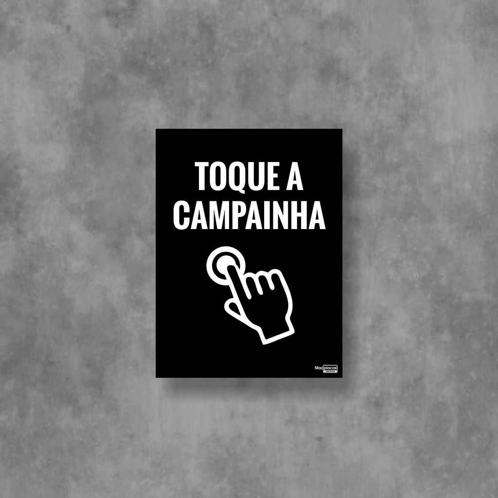 Placa Toque a campainha botao | Shopee Brasil