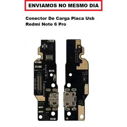 Conector De Carga Placa Usb Redmi Note 6 / Note 6 pro Novo- A pronta ...
