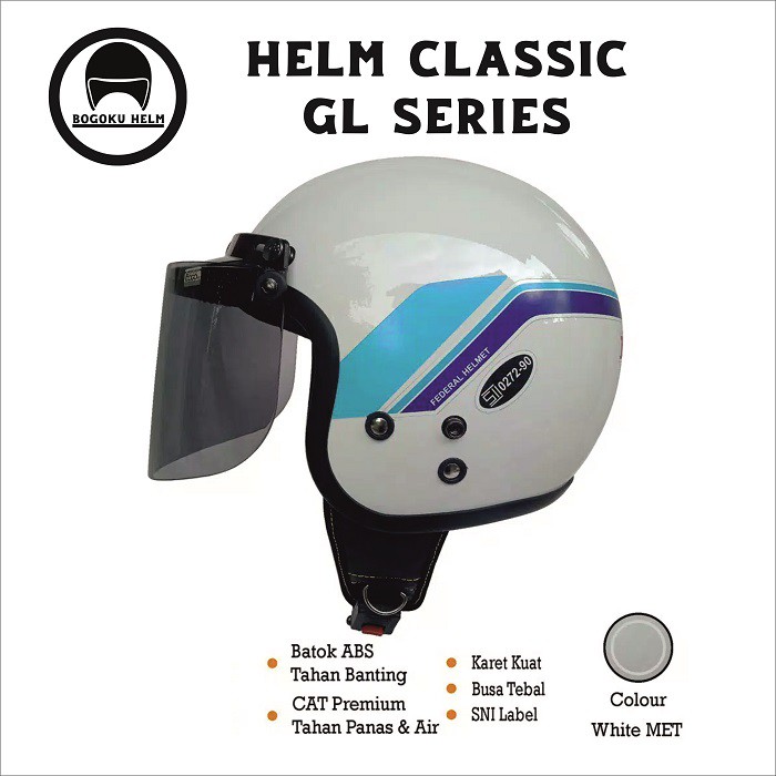 Promo-Helm Capacete Retrô Clássico Gl Tamanho Adulto Sni | Shopee Brasil