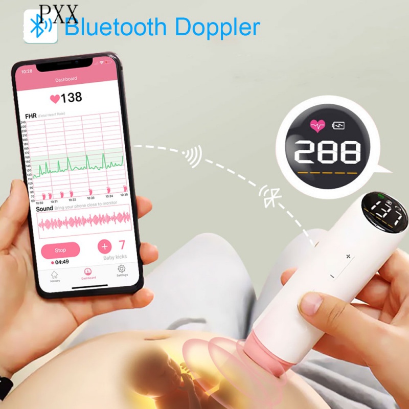 Doppler Bluetooth Inteligente Fetal Carga Monitor Do Bebê Coração ...