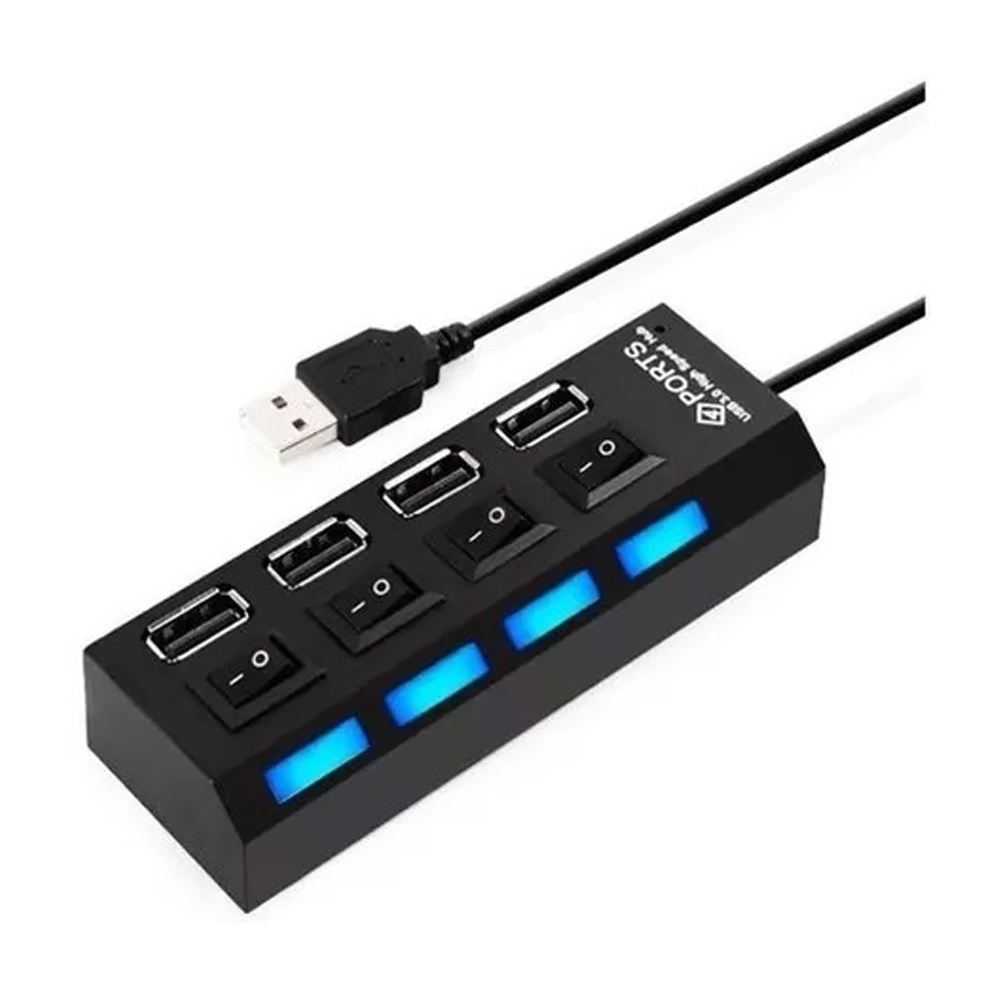 Hub Cabo Usb 2.0 Extensor 4 Portas Pen Drive Mouse Teclado | Shopee Brasil