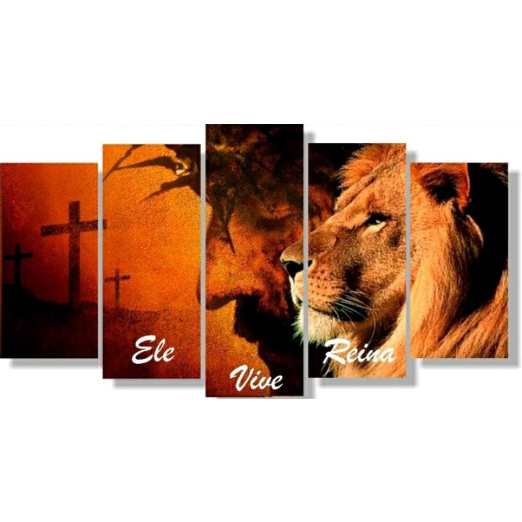 Quadro mosaico 3mm Ele Vive Reina | Shopee Brasil