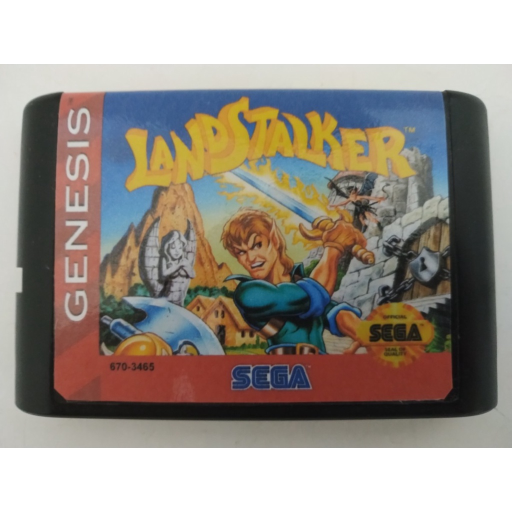 Landstalker em Português salvando para Sega Mega Drive | Shopee Brasil