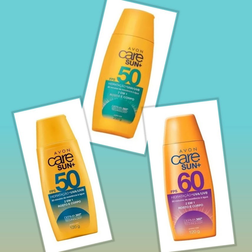 protetor solar avon care sun FPS 30 fps50 / FPS60 120G / 200G 2 em 1 rosto e corpo | Shopee Brasil