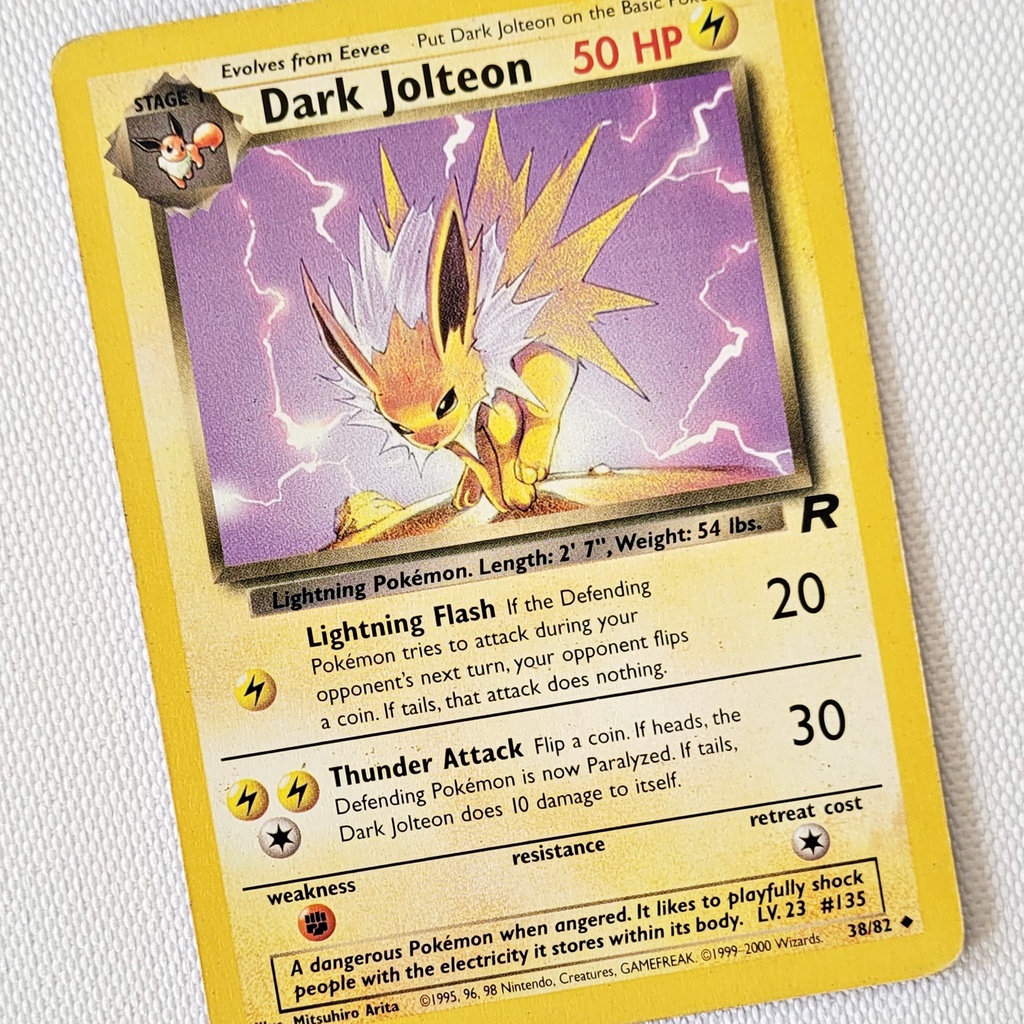 Carta Antiga Pokemon Dark Jolteon 38/82 Uncommon Team Rocket Original ...
