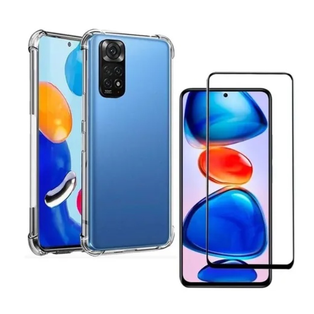 Kit Capa Capinha REDMI NOTE 11 4G tela 6.43" + Película de Vidro 3D - Faz a Boa!