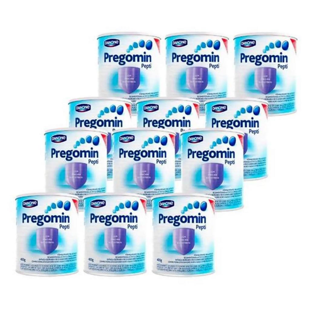 PREGOMIN PEPTI 400g FÓRMULA INFANTIL KIT COM 12 LATAS | Shopee Brasil