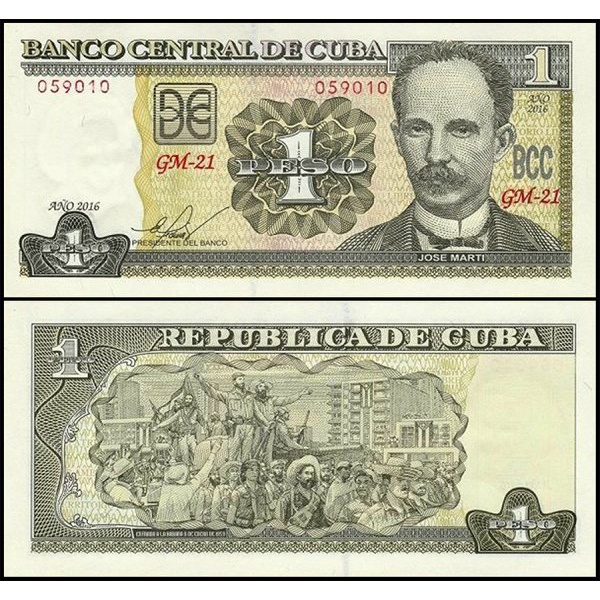 Cedula de Cuba 1 peso 2016 = FE | Shopee Brasil