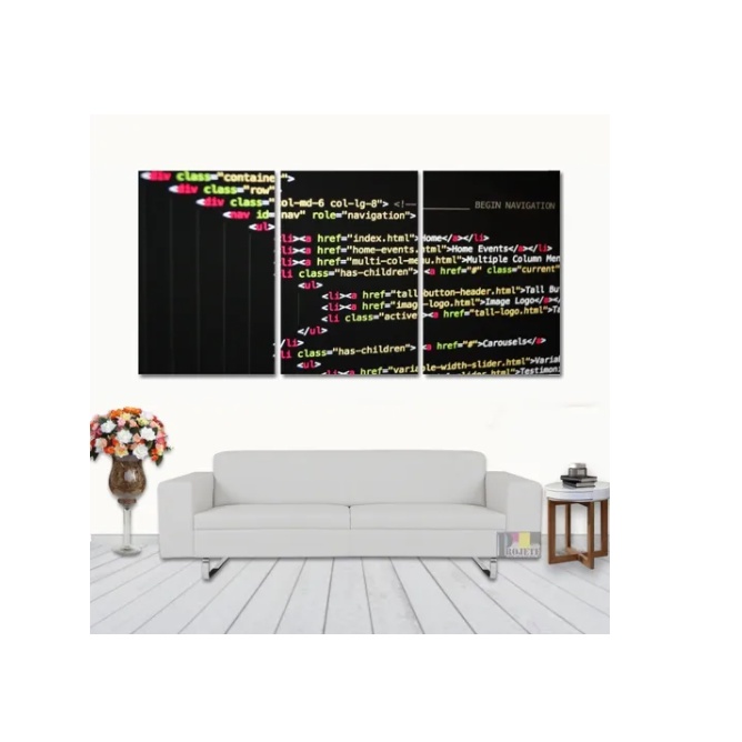 Quadros Decorativo Linguagem De Programação Papel de Parede 3717 ...