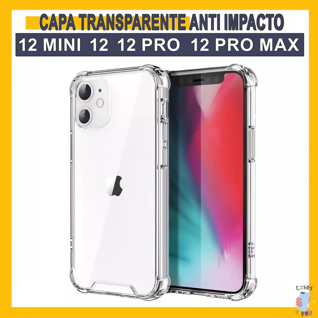 Capa Iphone 12 Transparente Anti Impacto Mini Pro Max | Shopee Brasil
