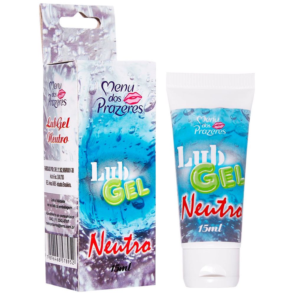 Lub gel lubrificante neutro 15ml menu dos prazeres | Shopee Brasil
