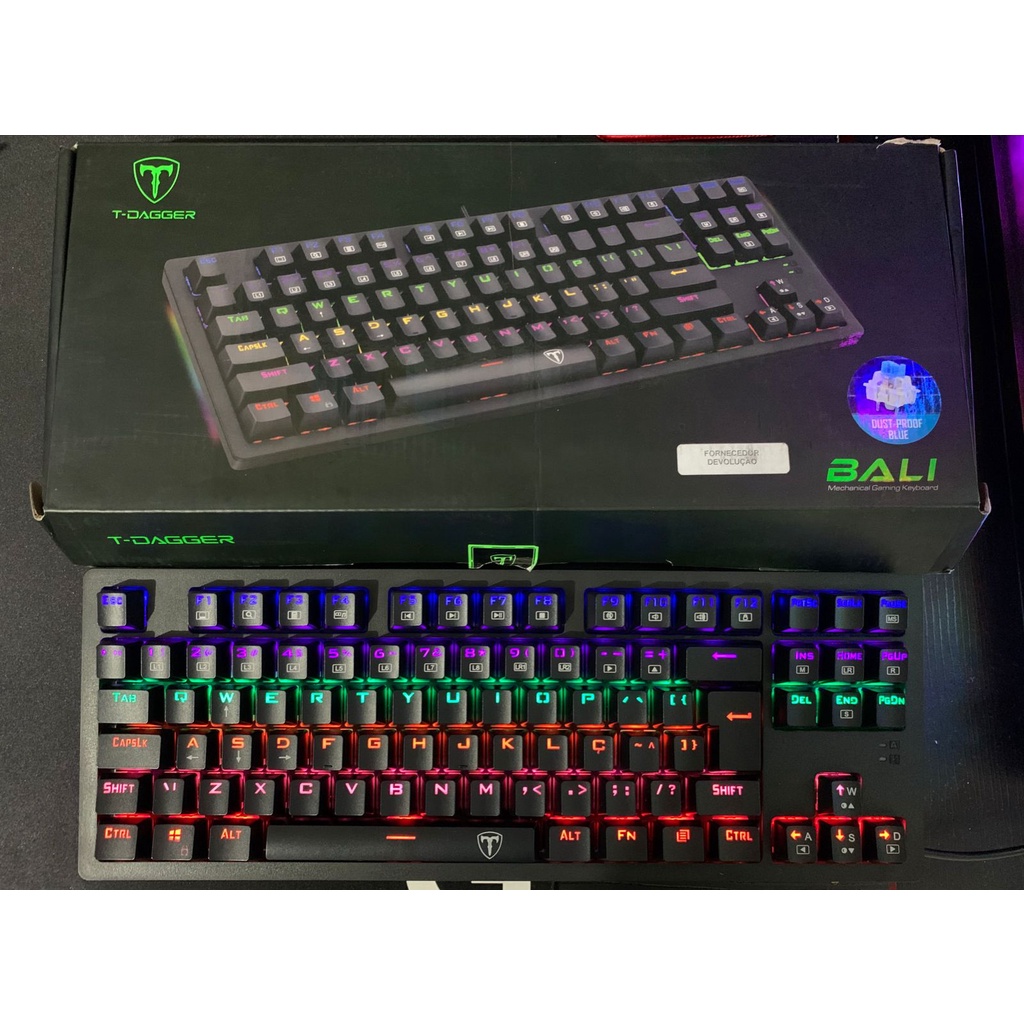Teclado Mecânico Gamer T-Dagger Bali (Refurbished) | Shopee Brasil