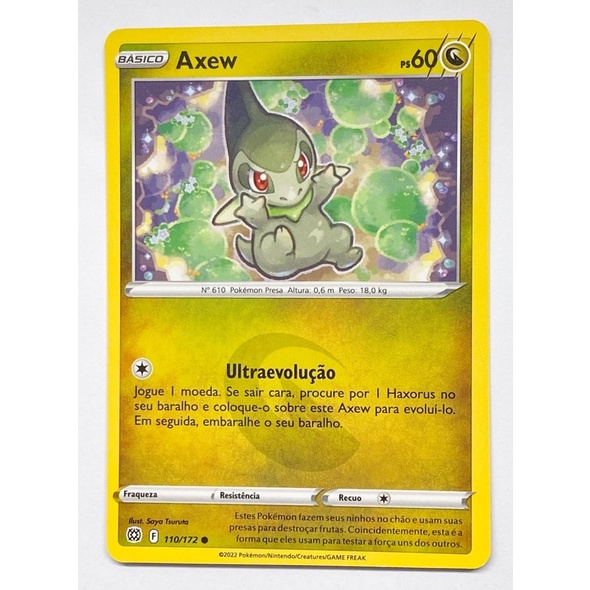 Carta 110/172 Pokémon TCG Original Copag Card Axew | Shopee Brasil