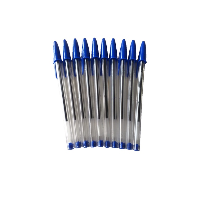 Kit 10 Caneta Bic Cristal Azul Papelaria Escrita Escolar Escritório Tinta Barato | Shopee Brasil