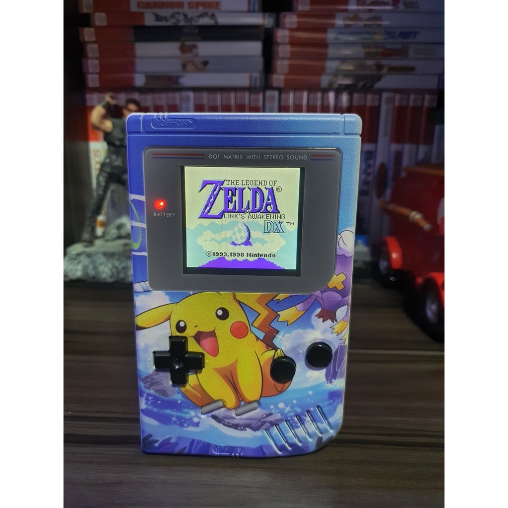 Game Boy case mod tela IPS V5 + 1 cartucho a escolha | Shopee Brasil